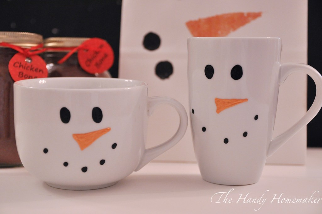 DIY Personalized Painted Snowman Mugs – Dandelions & Dates